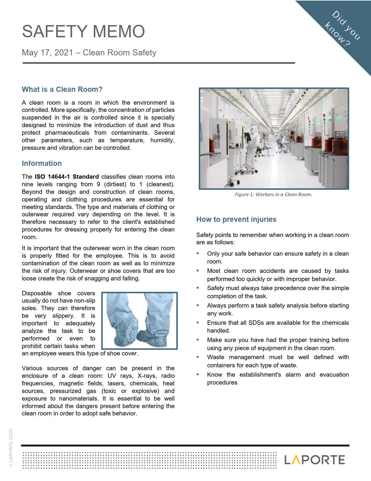 Clean Room Safety - Laporte Consultants