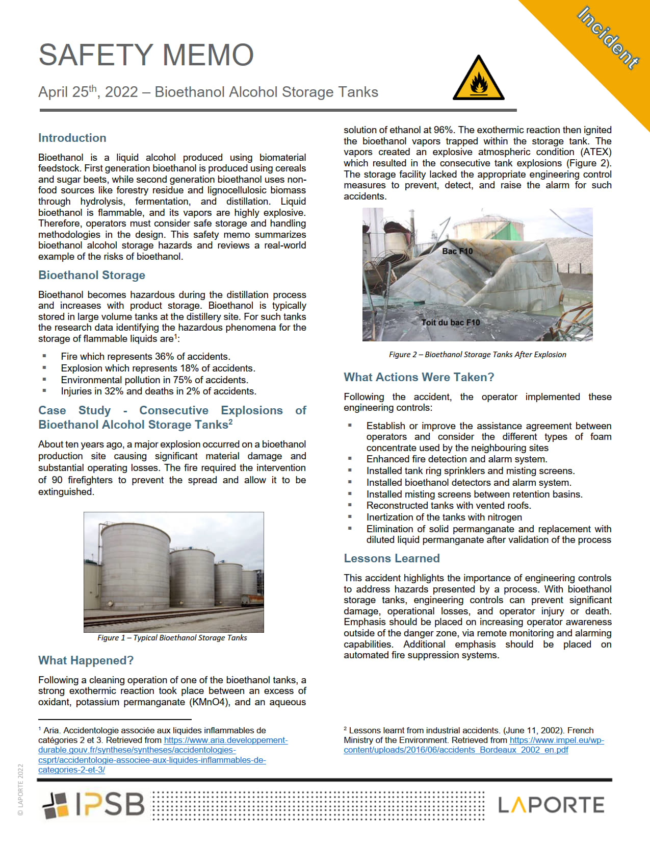 Consecutive Tank Explosions - Laporte Consultants