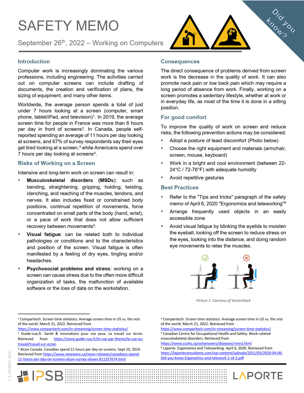 Working on Computers - Laporte Consultants