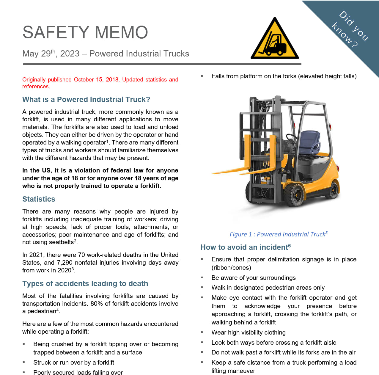 Powered Industrial Trucks - Laporte Consultants